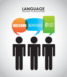 Language poster design Royalty Free Vector Image