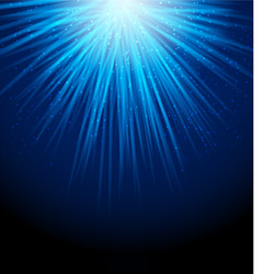 Blue explosion background with rays Royalty Free Vector