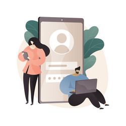 Registration abstract concept Royalty Free Vector Image