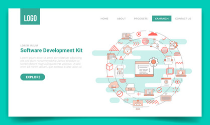 Sdk software development kit concept Royalty Free Vector