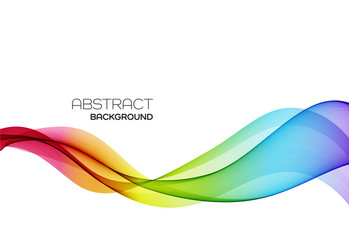 Colorful flow poster transparent brushstroke wave Vector Image