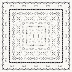 Square hand drawn frames sketch picture doodle Vector Image