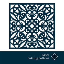 Modern laser cut panel gate design Royalty Free Vector Image