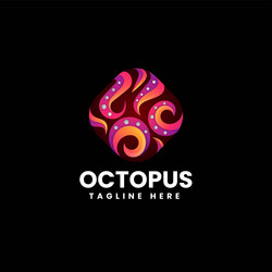 Kraken octopus tech logo cuttlefish squid Vector Image