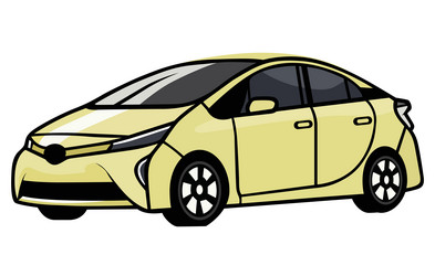 Prius cars Royalty Free Vector Image - VectorStock