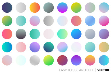 Set of gradients modern combinations Royalty Free Vector