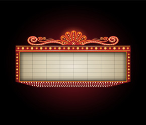 Theater sign Royalty Free Vector Image - VectorStock