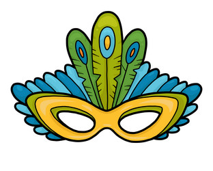 Cartoon for children carnival mask Royalty Free Vector Image