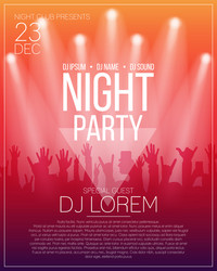 All night party poster or banner Royalty Free Vector Image