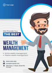 Flyer design of grow with us wealth Royalty Free Vector