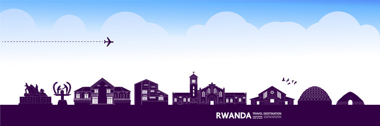 Rwanda travel destination Royalty Free Vector Image
