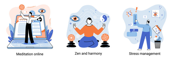 Self-management self regulation learning Vector Image