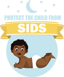Protect child from sids infographic Royalty Free Vector