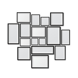 Black credit card template isolated on white Vector Image