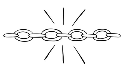 Cartoon weight and chain Royalty Free Vector Image