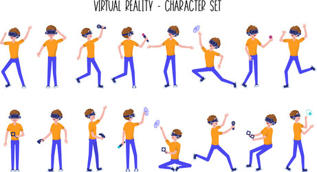Character vr concept Royalty Free Vector Image