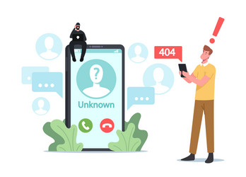 Phone scam fraud concept catching scammer Vector Image