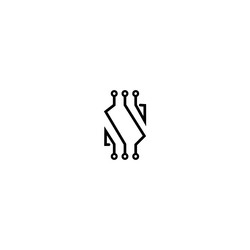Chip processor logo Royalty Free Vector Image - VectorStock