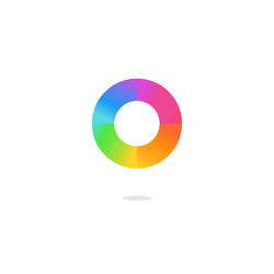 Colorful car wheel logo design Royalty Free Vector Image