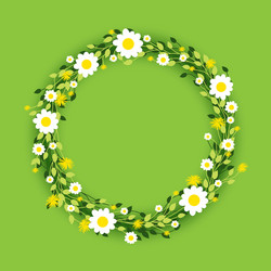 Green round flowers Royalty Free Vector Image - VectorStock