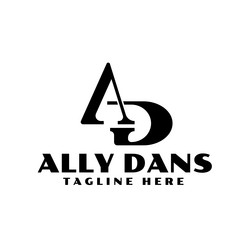 Dual tone d rectangle box logo design template Vector Image