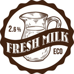 Milk shop logo Royalty Free Vector Image - VectorStock