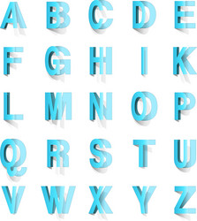 School 3d puzzle font cartoon paper cut out abc Vector Image