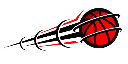 Baseball ball moving swoosh elements Royalty Free Vector