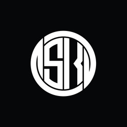 Sk logo monogram with diamond shape design Vector Image