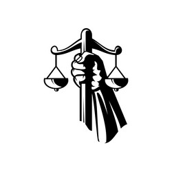 Justice hand Royalty Free Vector Image - VectorStock