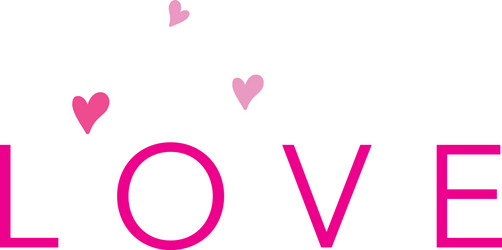 Modern calligraphy love text design for print Vector Image