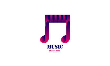 Music industry logo design Royalty Free Vector Image