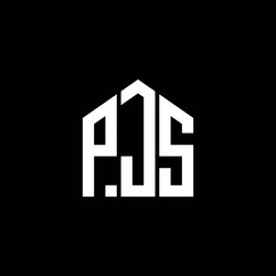 Pjs letter logo design on white background Vector Image