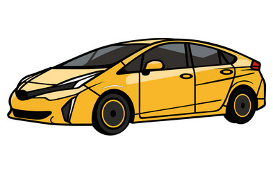 Prius cars Royalty Free Vector Image - VectorStock