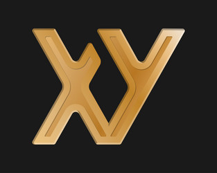 Stylized lowercase letters x and y Royalty Free Vector Image
