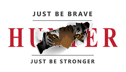 Tiger slogan Royalty Free Vector Image - VectorStock