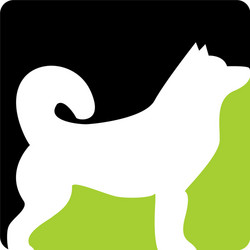 Letter r and dog head logo design Royalty Free Vector Image