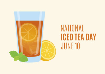 National iced tea day poster Royalty Free Vector Image