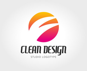 Abstract art studio logo template Royalty Free Vector Image