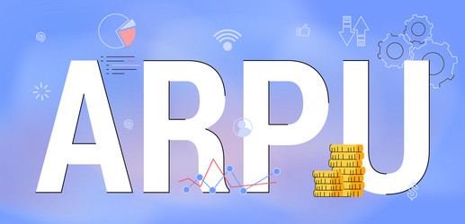 Arpu acronym average revenue per user total Vector Image