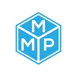Mmp letter logo design on black background Vector Image