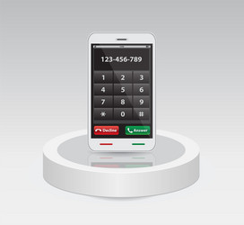 Keypad with numbers and letters for phone user Vector Image