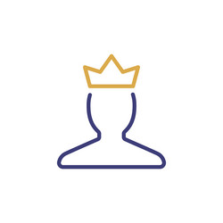 Customer membership client crown icon vip member Vector Image