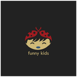 Funny kids logo dream design Royalty Free Vector Image