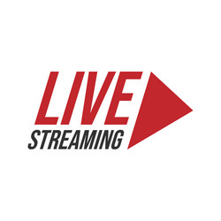 Live stream tv logo icon Royalty Free Vector Image
