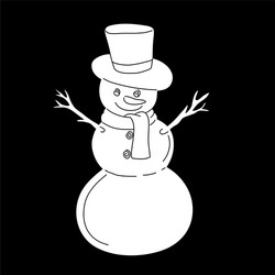 Snowman Silhouette Clip Art