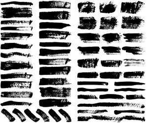 Single Brush Stroke Vector Images (over 1,300)