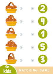 Counting game for preschool children basket Vector Image