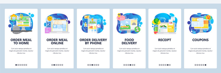 Minimal set of arena stadium food delivery Vector Image