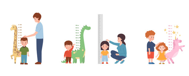 Kids Measuring Height Vector Images (over 1,400)